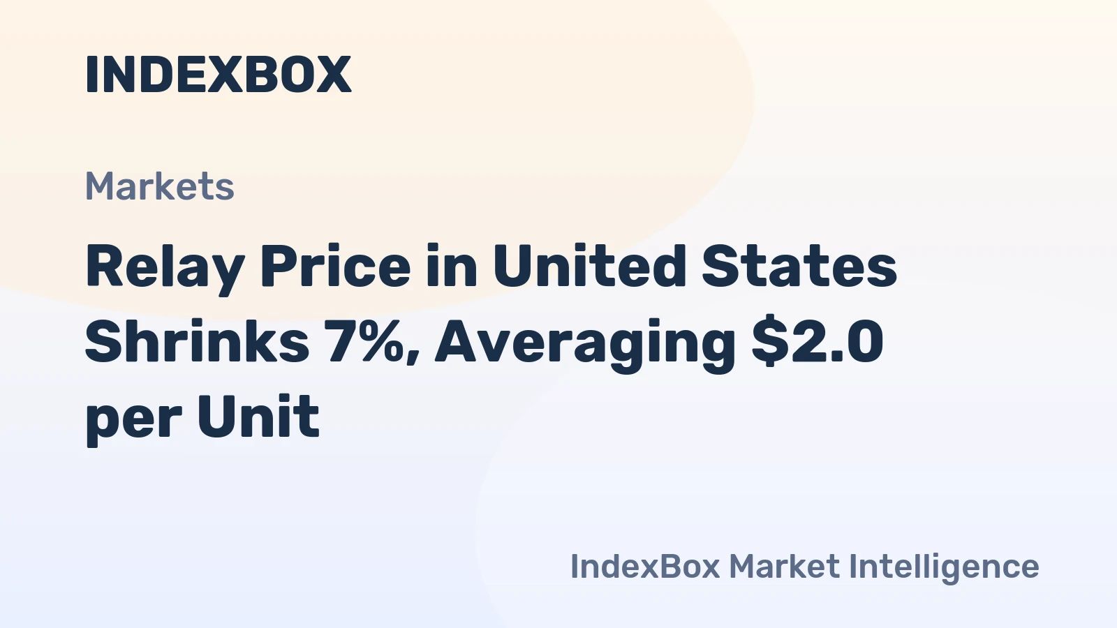 Relay Price in United States Shrinks 7%, Averaging $2.0 per Unit