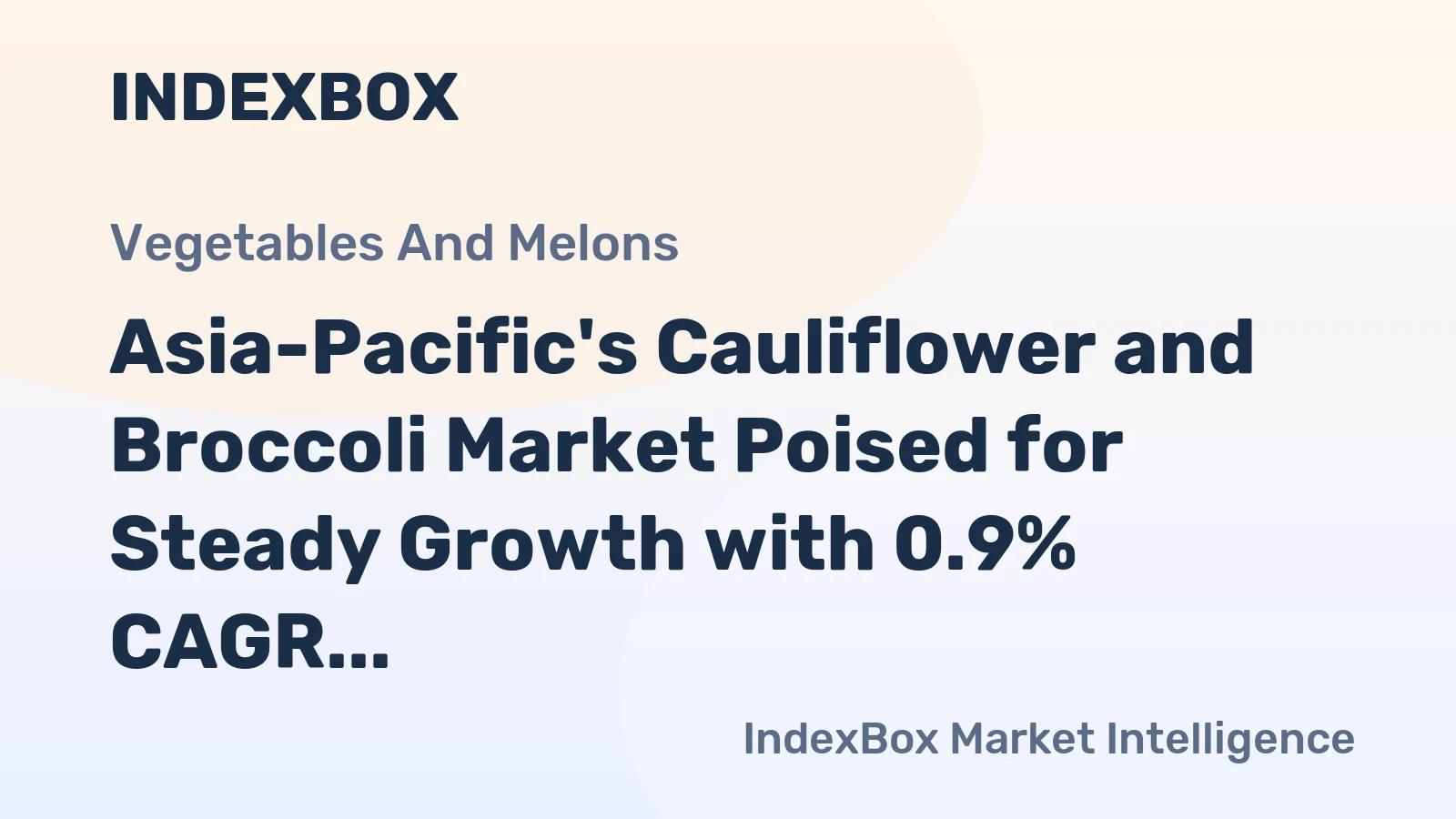 Asia-Pacific's Cauliflower and Broccoli Market Poised for Steady Growth with 0.9% CAGR Through 2035