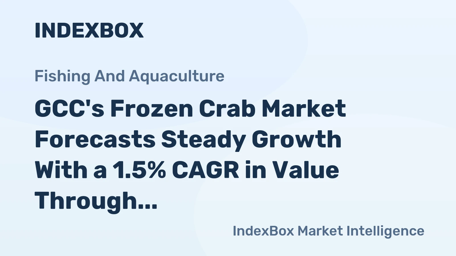 GCC's Frozen Crab Market Forecasts Steady Growth With a 1.5% CAGR in Value Through 2035
