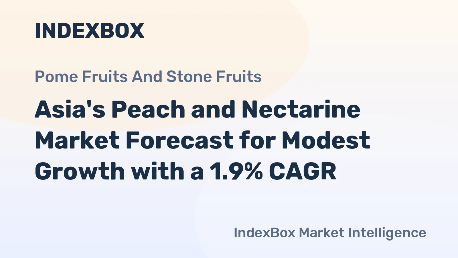 Asia's Peach and Nectarine Market Forecast for Modest Growth with a 1.9% CAGR