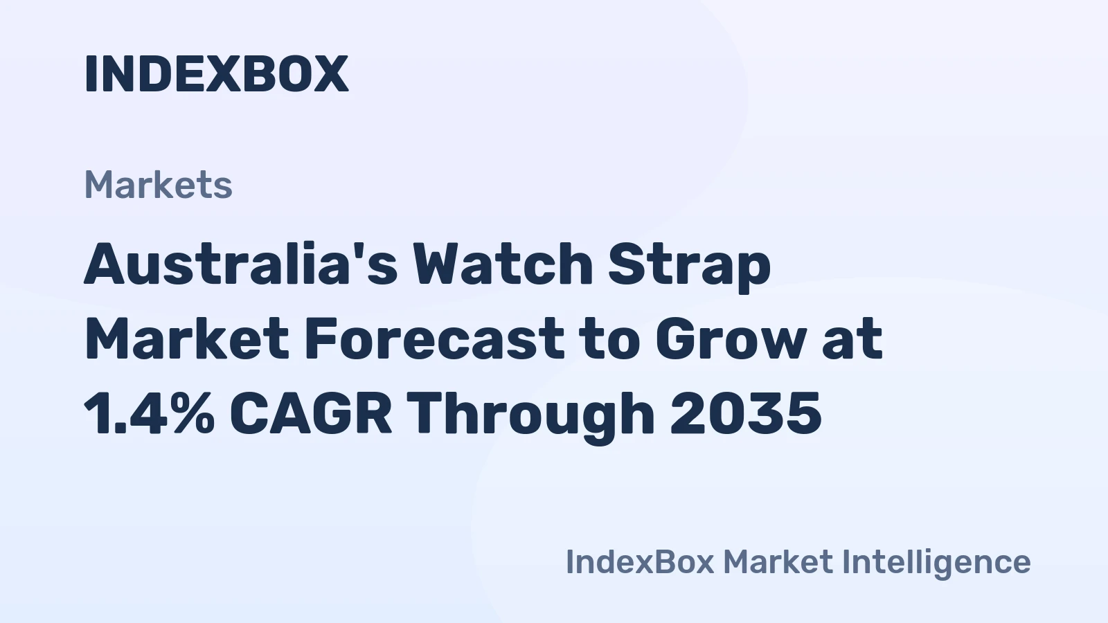 Australia's Watch Strap Market Forecast to Grow at 1.4% CAGR Through 2035