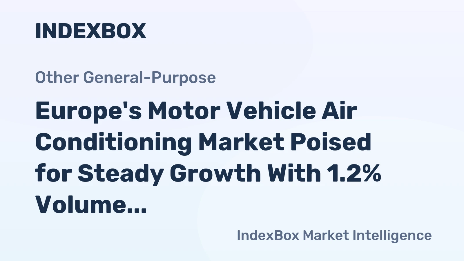 Europe's Motor Vehicle Air Conditioning Market Poised for Steady Growth With 1.2% Volume CAGR Through 2035