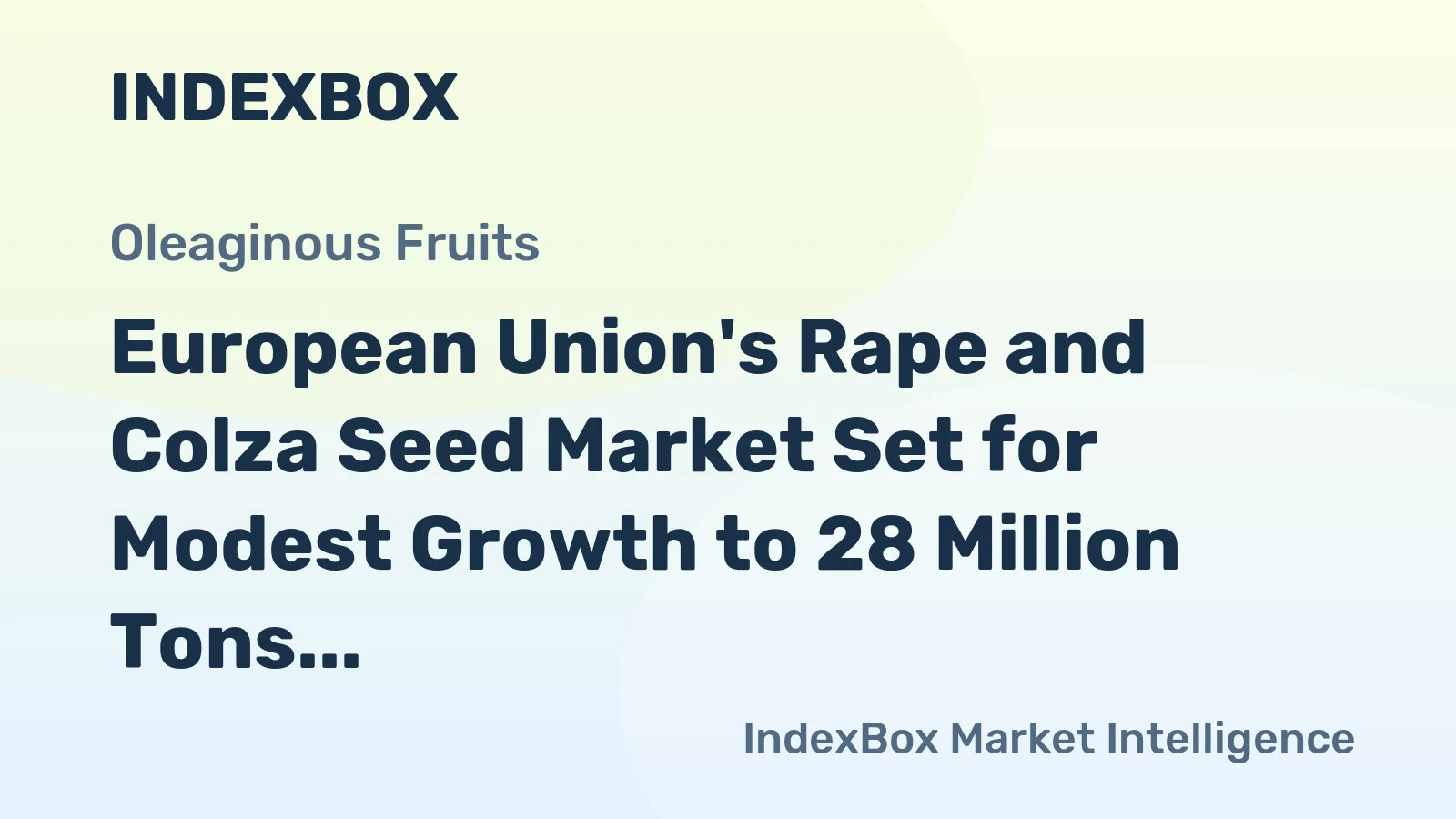 European Union's Rape and Colza Seed Market Set for Modest Growth to 28 Million Tons in Volume and $18.8 Billion in Value by 2035