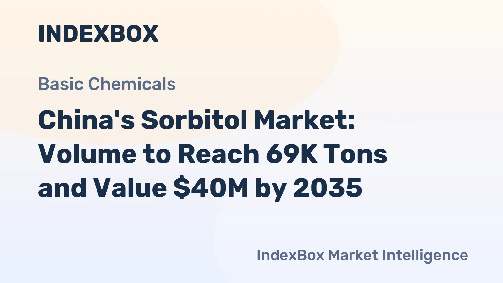 China's Sorbitol Market: Volume to Reach 69K Tons and Value $40M by 2035