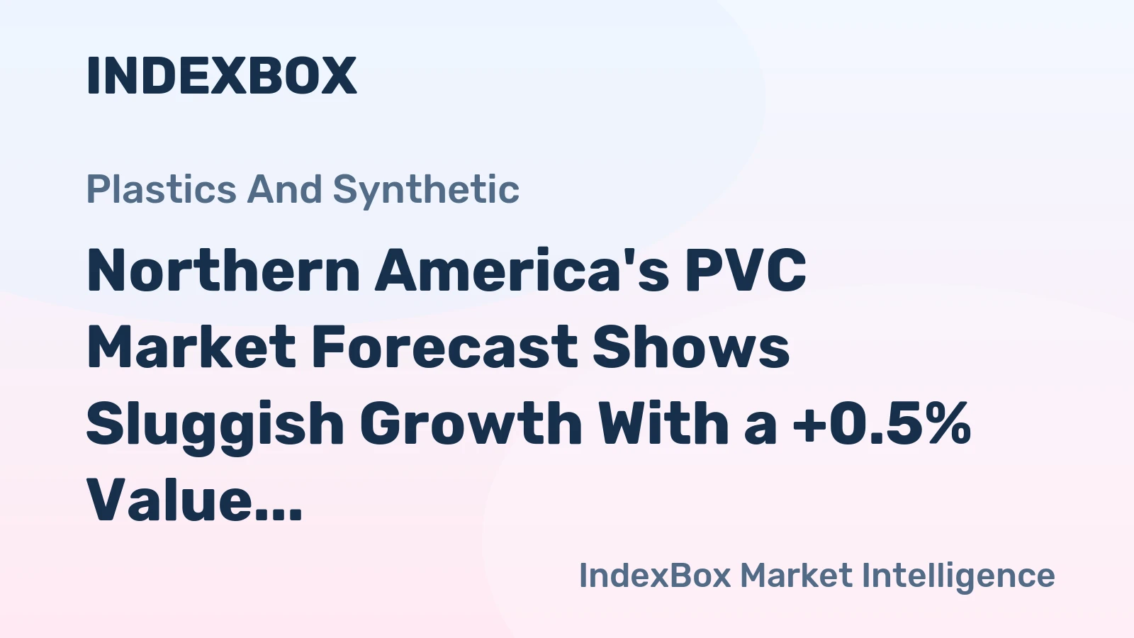 Northern America's PVC Market Forecast Shows Sluggish Growth With a +0.5% Value CAGR Through 2035