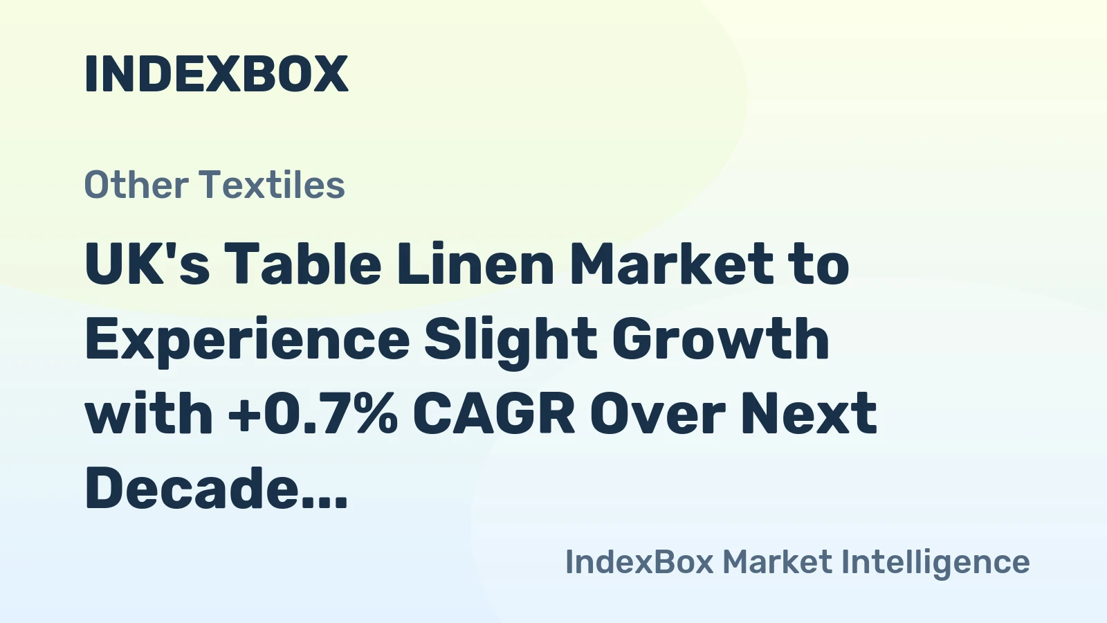 UK's Table Linen Market to Experience Slight Growth with +0.7% CAGR Over Next Decade