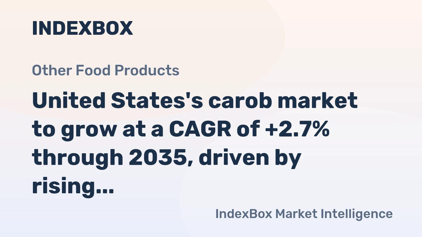 United States's carob market to grow at a CAGR of +2.7% through 2035, driven by rising demand, reaching 1.5K tons.