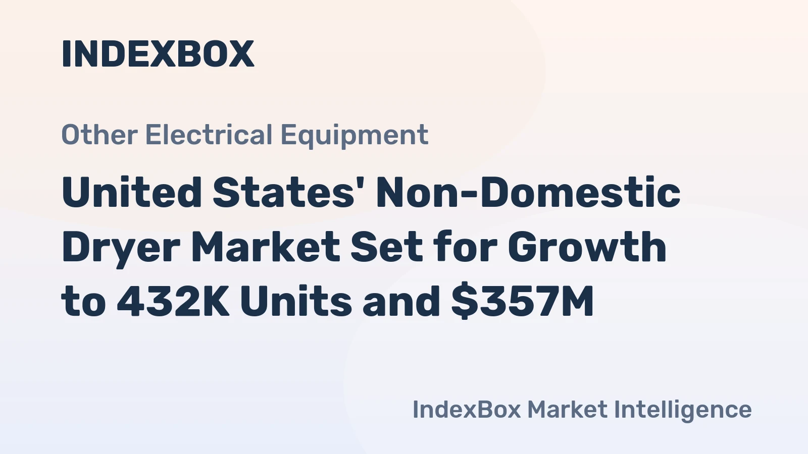 United States' Non-Domestic Dryer Market Set for Growth to 432K Units and $357M