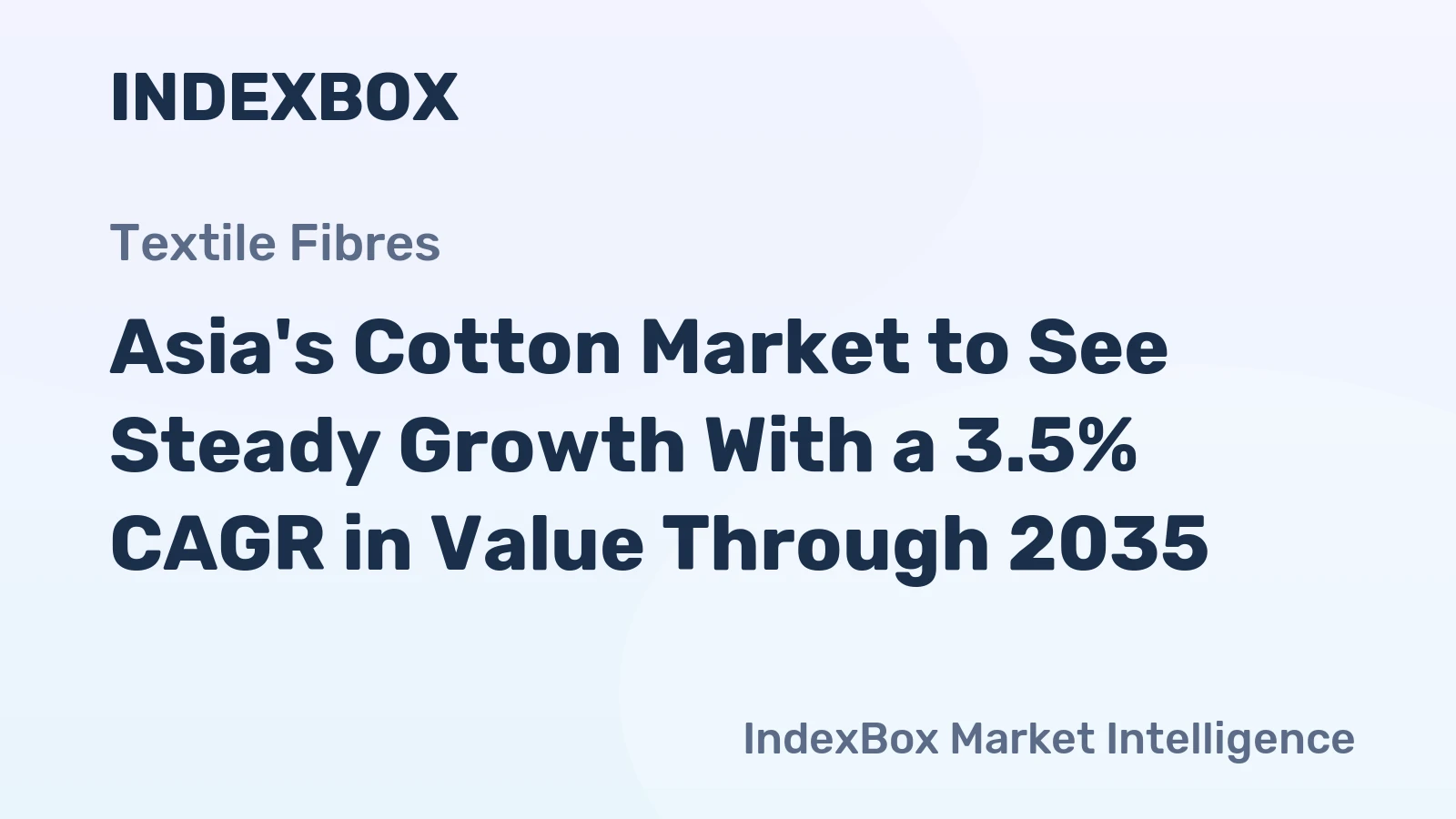 Asia's Cotton Market to See Steady Growth With a 3.5% CAGR in Value Through 2035