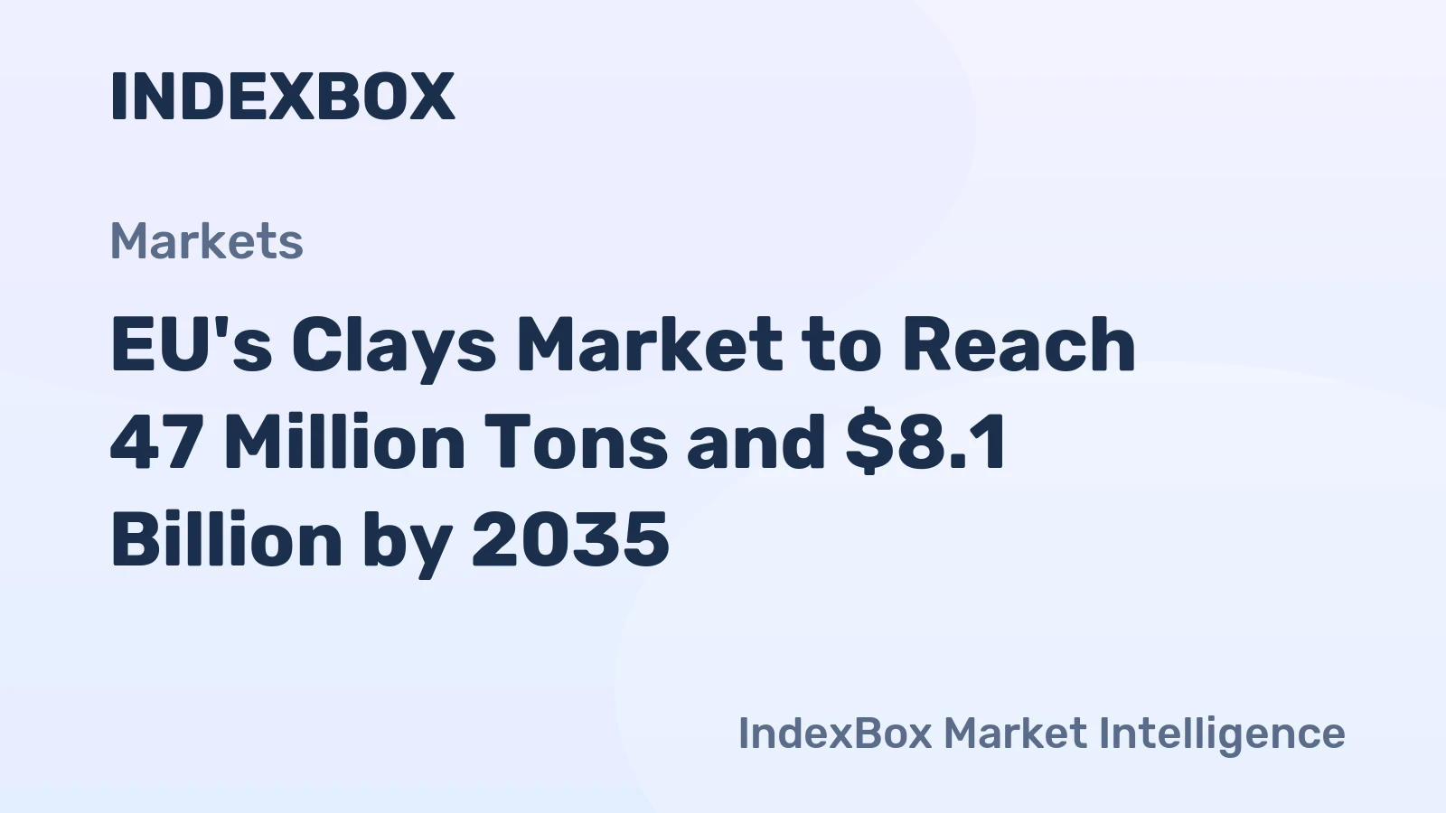EU's Clays Market to Reach 47 Million Tons and $8.1 Billion by 2035