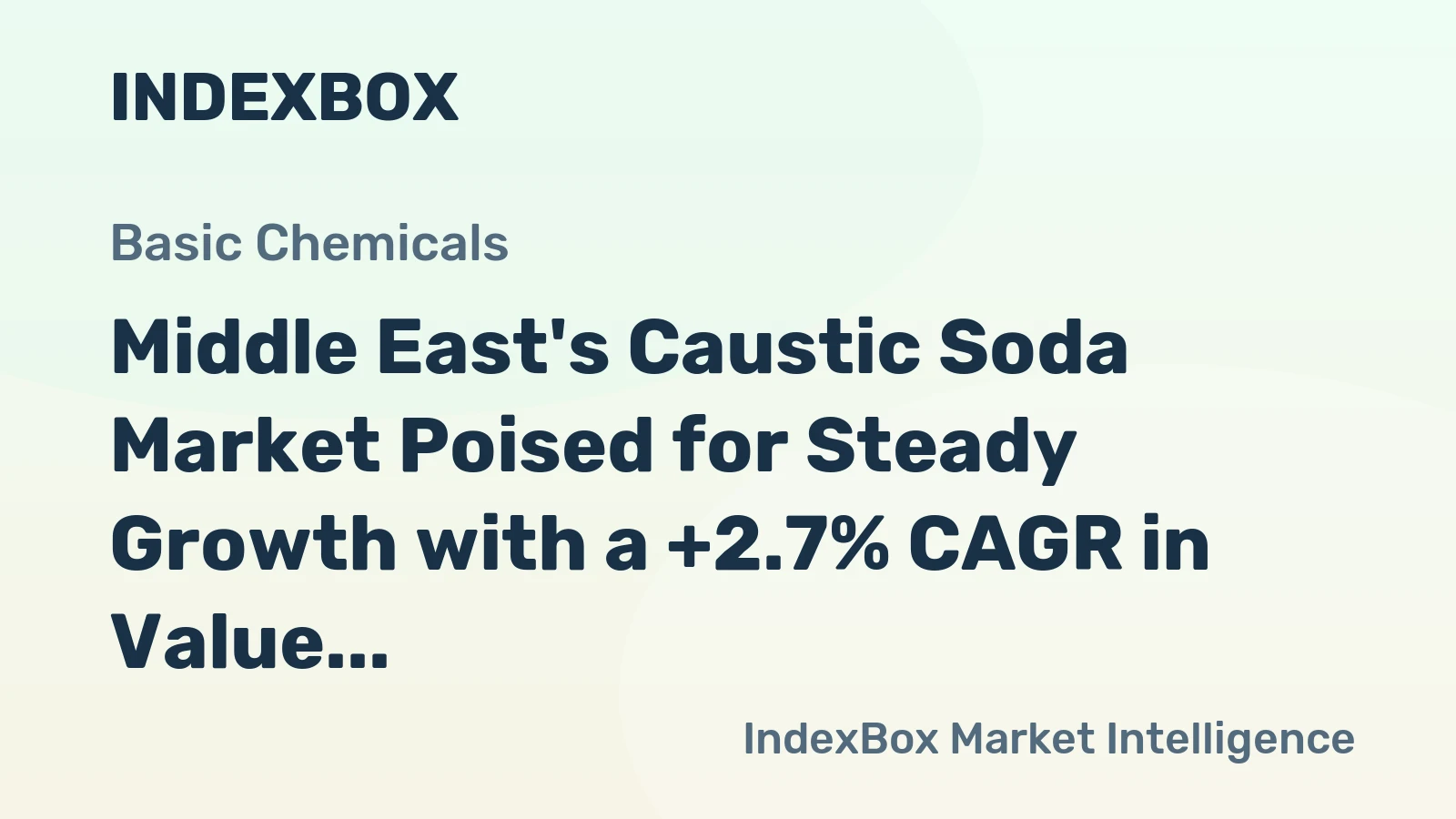 Middle East's Caustic Soda Market Poised for Steady Growth with a +2.7% CAGR in Value Through 2035