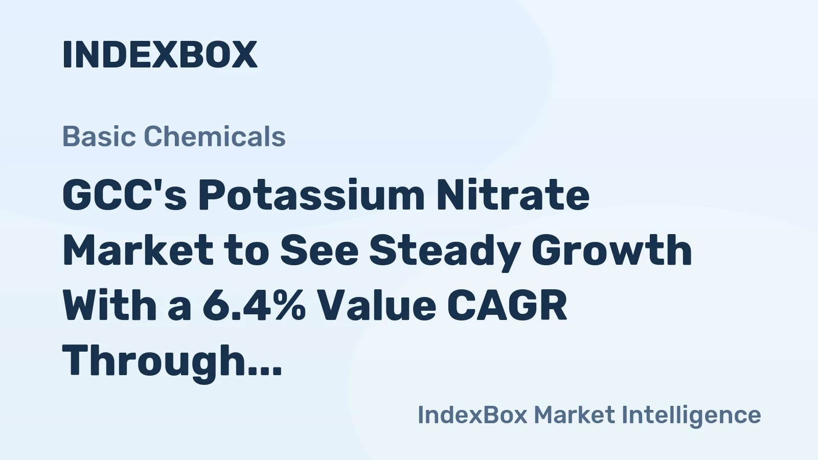 GCC's Potassium Nitrate Market to See Steady Growth With a 6.4% Value CAGR Through 2035