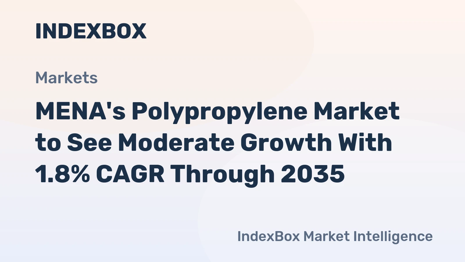 MENA's Polypropylene Market to See Moderate Growth With 1.8% CAGR Through 2035