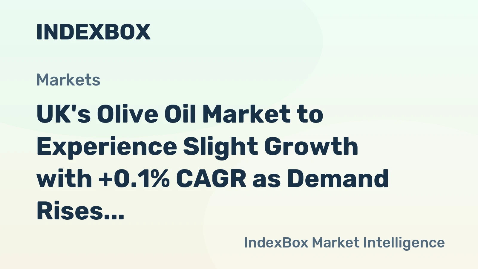 UK's Olive Oil Market to Experience Slight Growth with +0.1% CAGR as Demand Rises