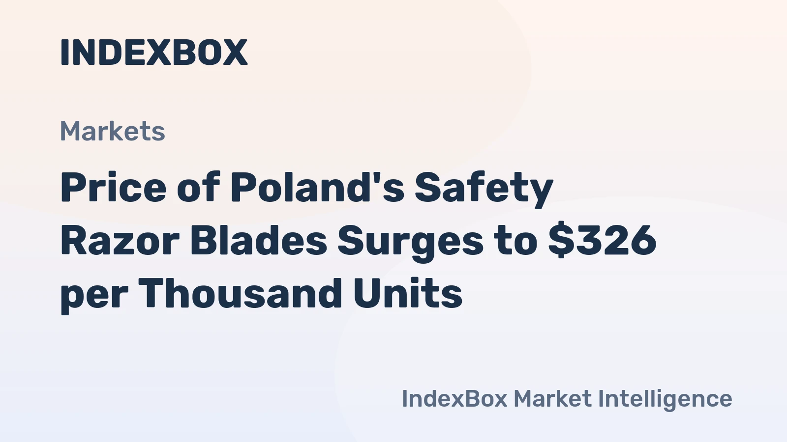 Price of Poland's Safety Razor Blades Surges to $326 per Thousand Units