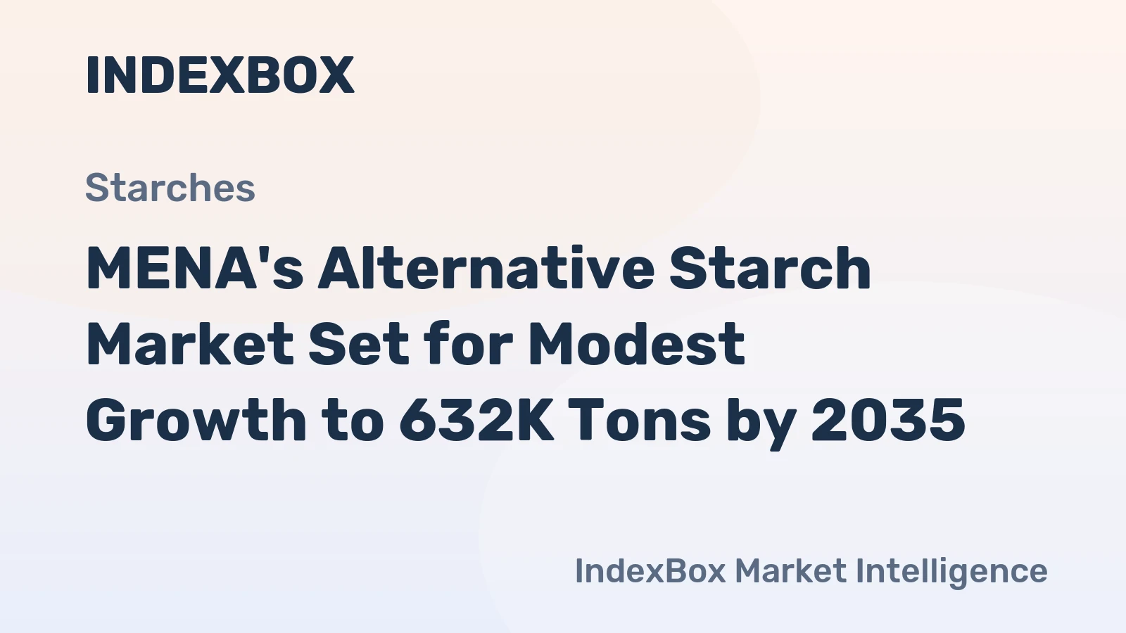 MENA's Alternative Starch Market Set for Modest Growth to 632K Tons by 2035