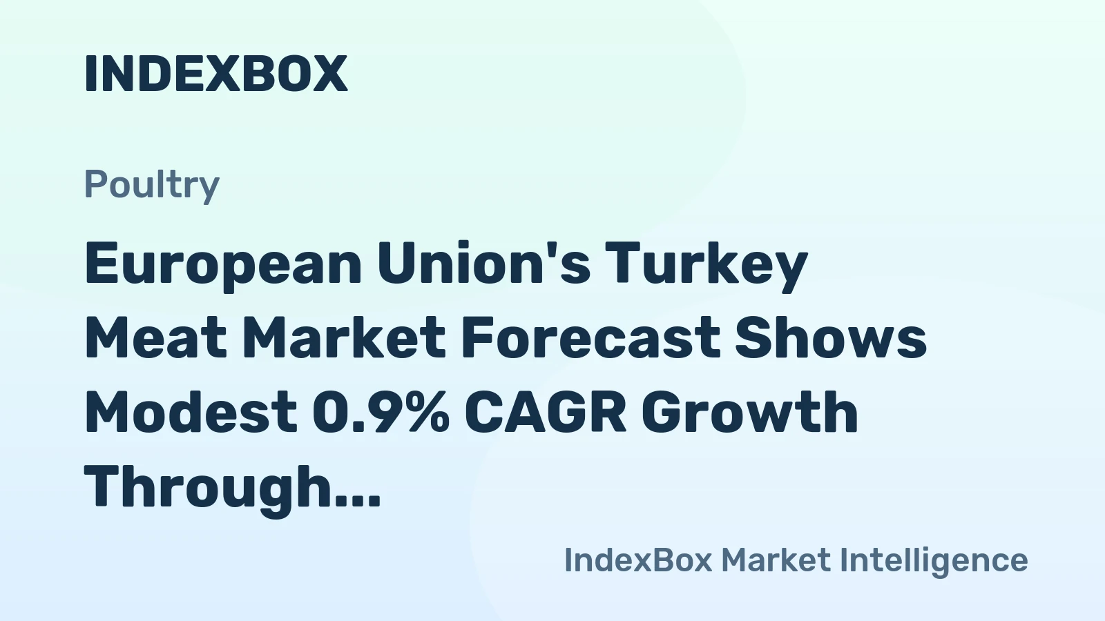 European Union's Turkey Meat Market Forecast Shows Modest 0.9% CAGR Growth Through 2035