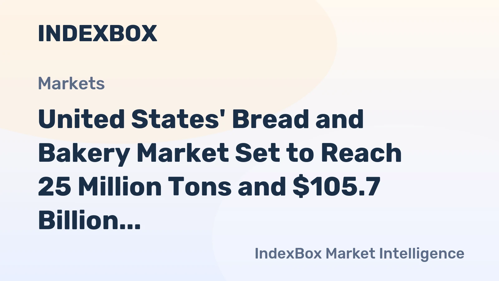 United States' Bread and Bakery Market Set to Reach 25 Million Tons and $105.7 Billion by 2035