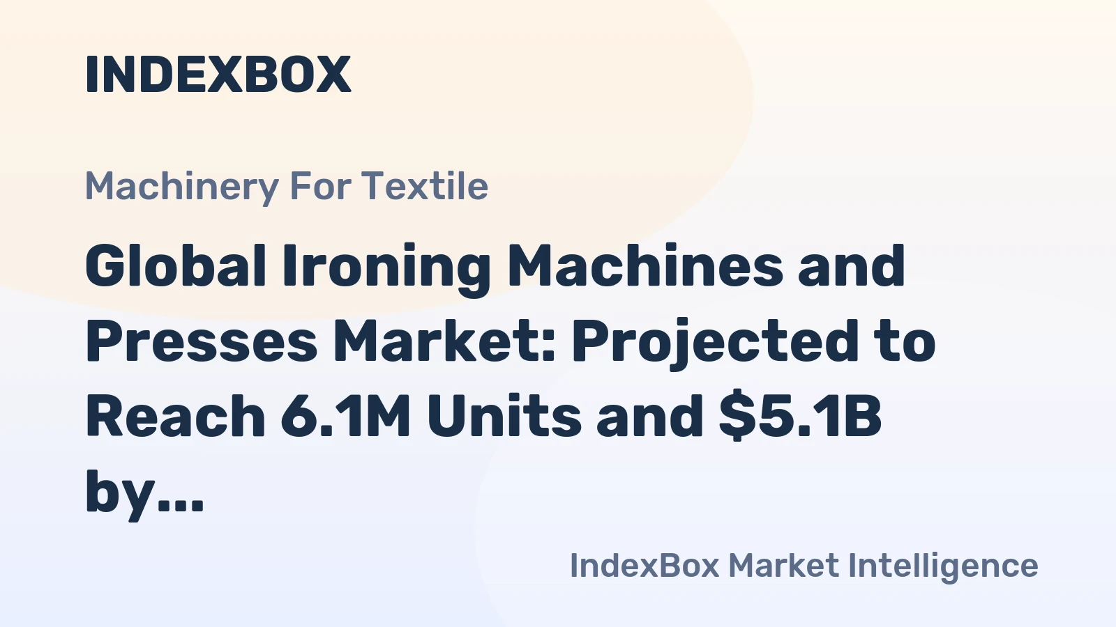 Global Ironing Machines and Presses Market: Projected to Reach 6.1M Units and $5.1B by 2035