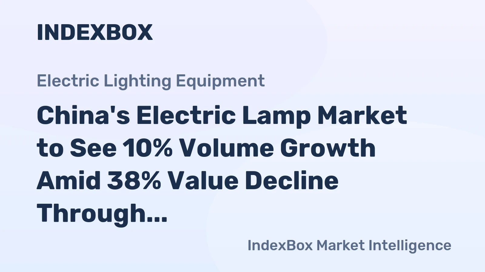 China's Electric Lamp Market to See 10% Volume Growth Amid 38% Value Decline Through 2035