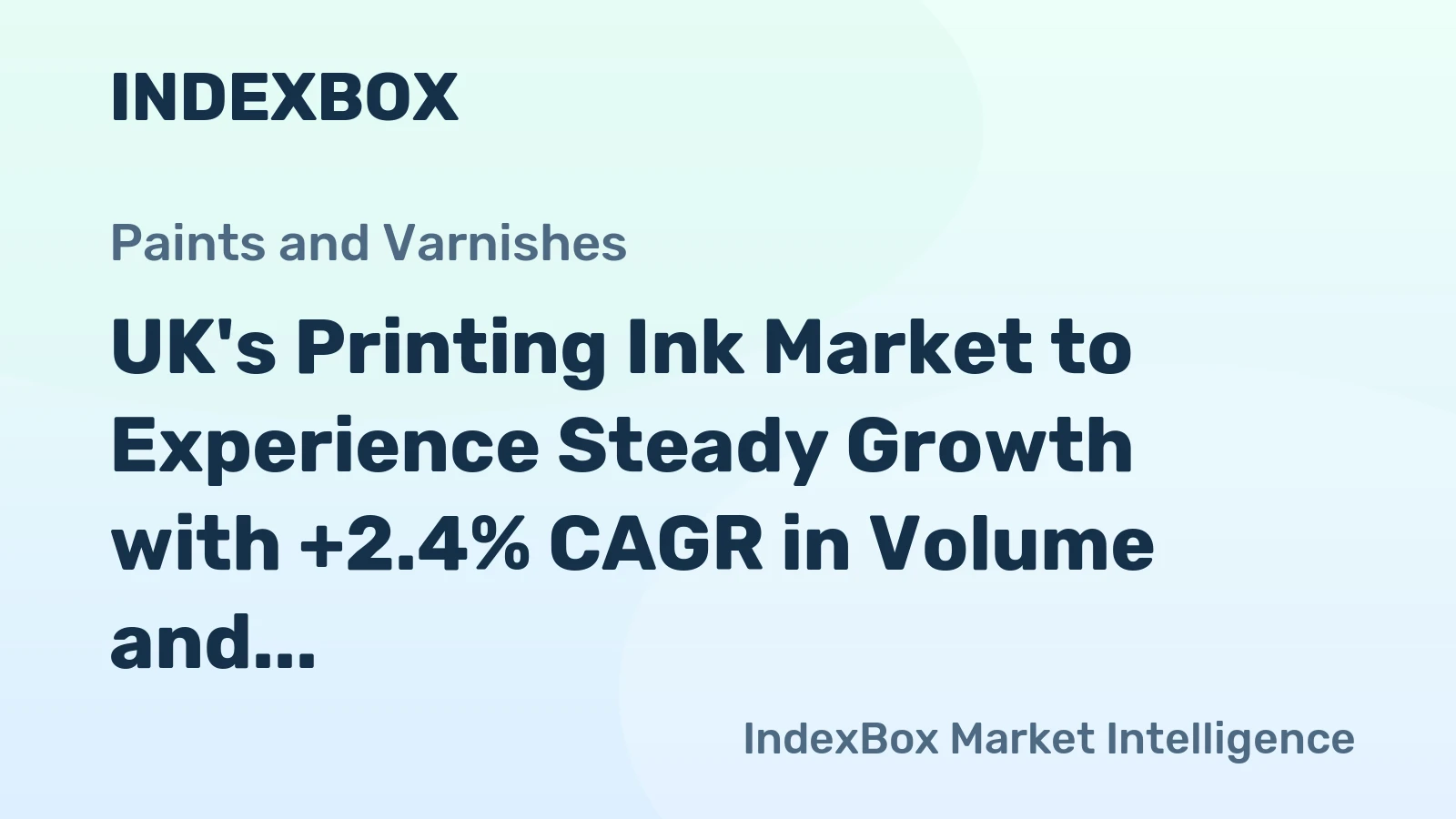 UK's Printing Ink Market to Experience Steady Growth with +2.4% CAGR in Volume and +2.8% CAGR in Value from 2024 to 2035