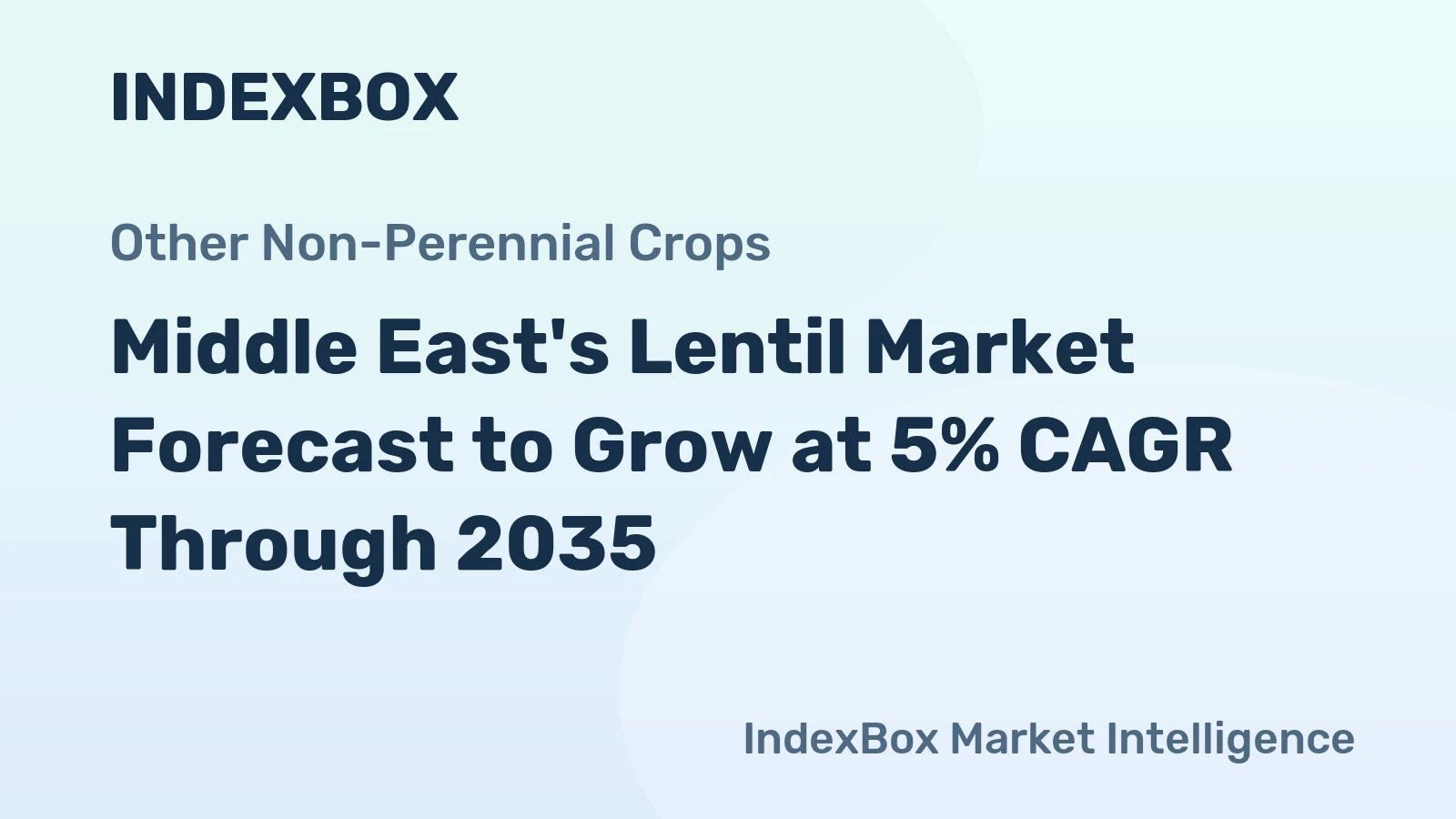 Middle East's Lentil Market Forecast to Grow at 5% CAGR Through 2035