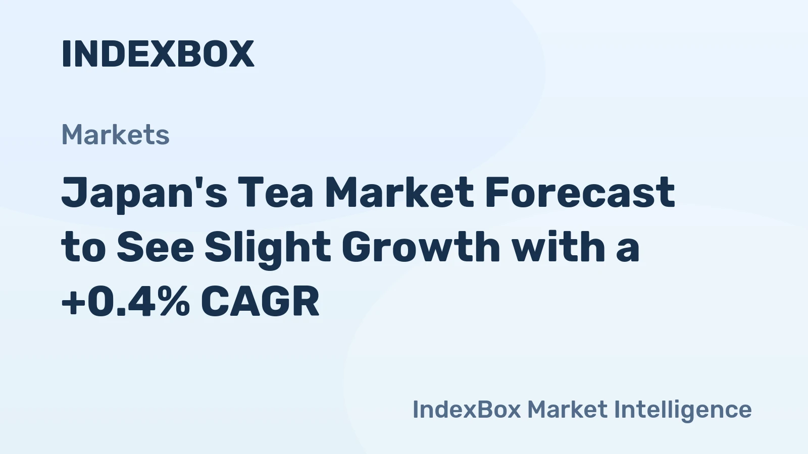 Japan's Tea Market Forecast to See Slight Growth with a +0.4% CAGR