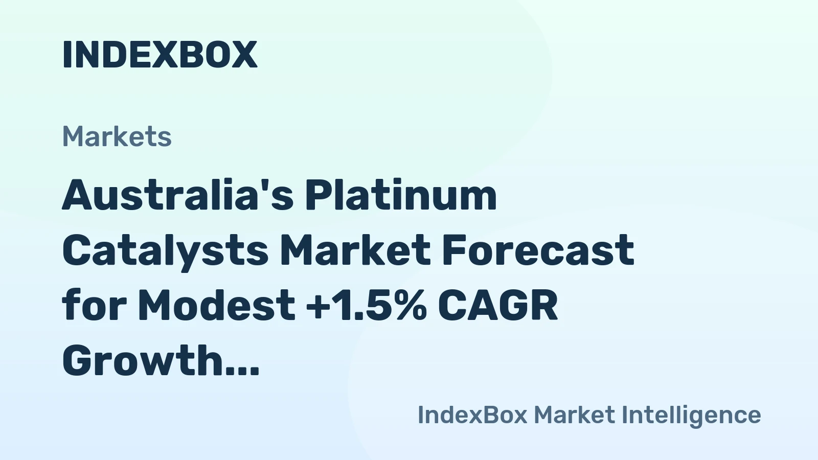 Australia's Platinum Catalysts Market Forecast for Modest +1.5% CAGR Growth