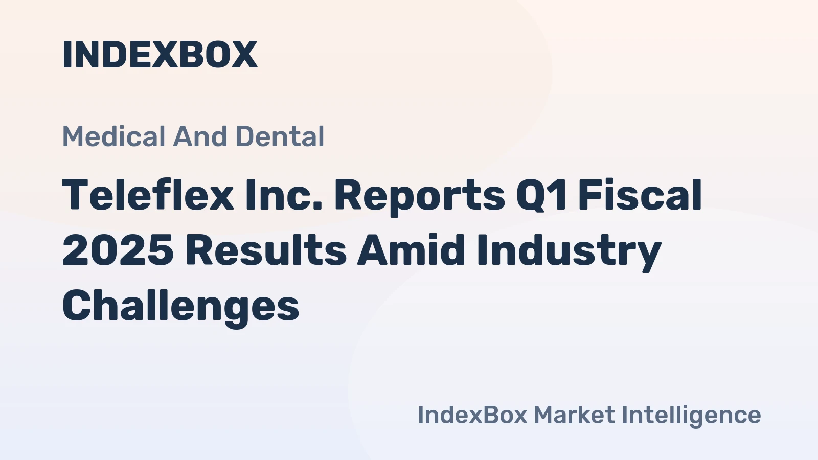 Teleflex Inc. Reports Q1 Fiscal 2025 Results Amid Industry Challenges