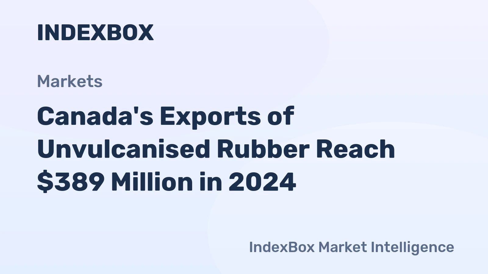 Canada's Exports of Unvulcanised Rubber Reach $389 Million in 2024