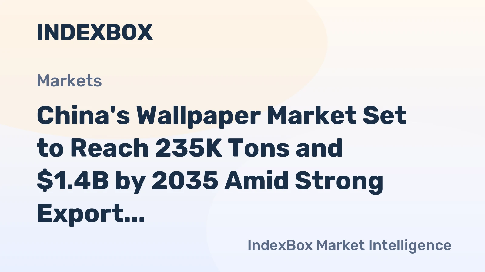 China's Wallpaper Market Set to Reach 235K Tons and $1.4B by 2035 Amid Strong Export Growth