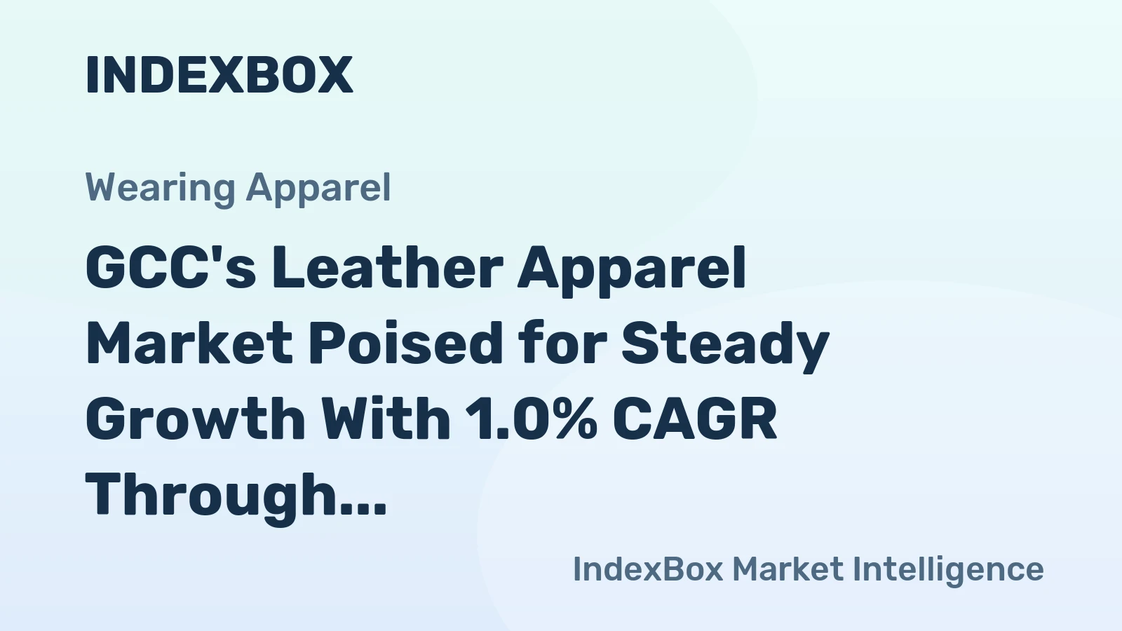 GCC's Leather Apparel Market Poised for Steady Growth With 1.0% CAGR Through 2035