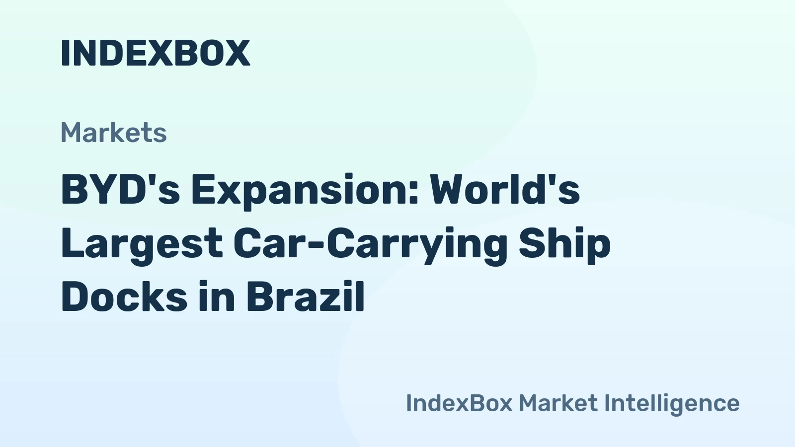 BYD's Expansion: World's Largest Car-Carrying Ship Docks in Brazil