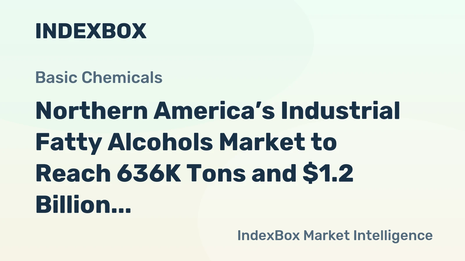Northern America’s Industrial Fatty Alcohols Market to Reach 636K Tons and $1.2 Billion by 2035