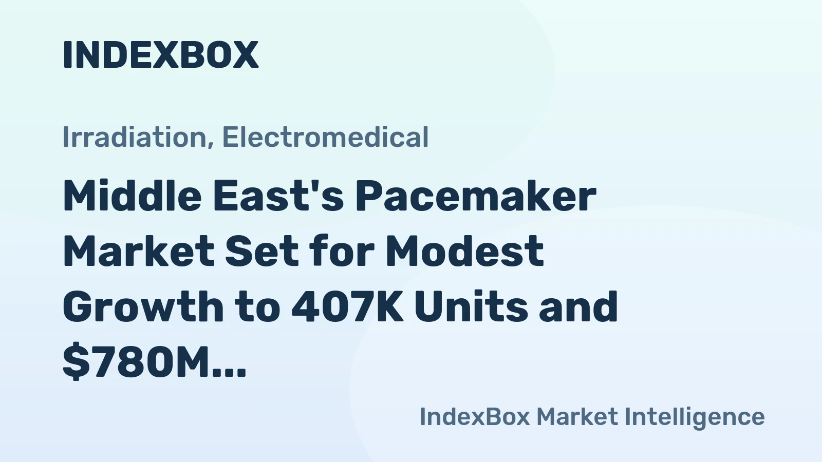 Middle East's Pacemaker Market Set for Modest Growth to 407K Units and $780M Value