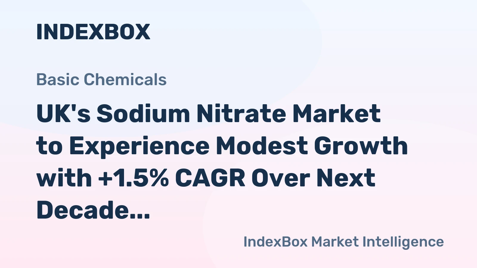 UK's Sodium Nitrate Market to Experience Modest Growth with +1.5% CAGR Over Next Decade