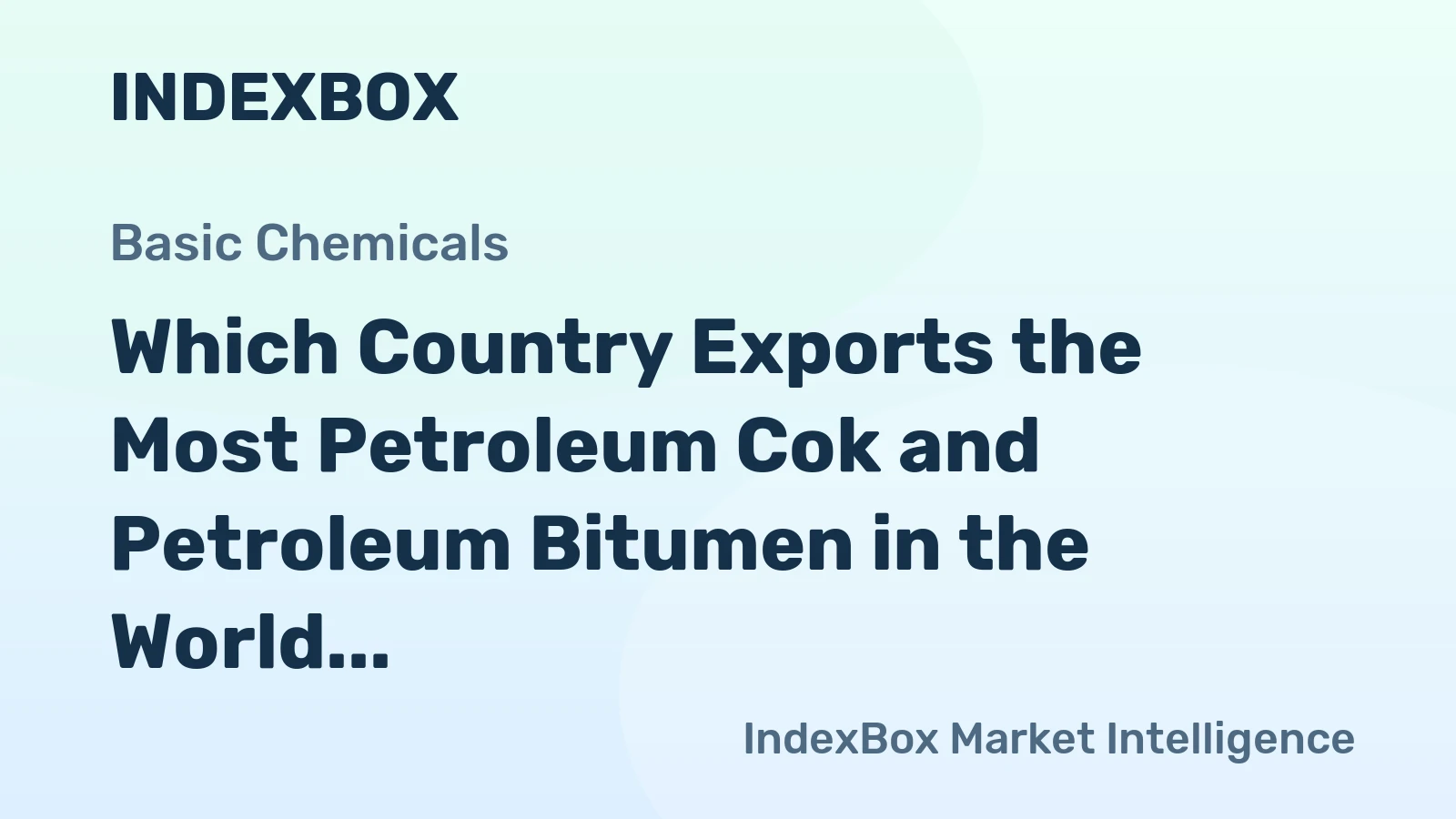 Which Country Exports the Most Petroleum Cok and Petroleum Bitumen in the World?