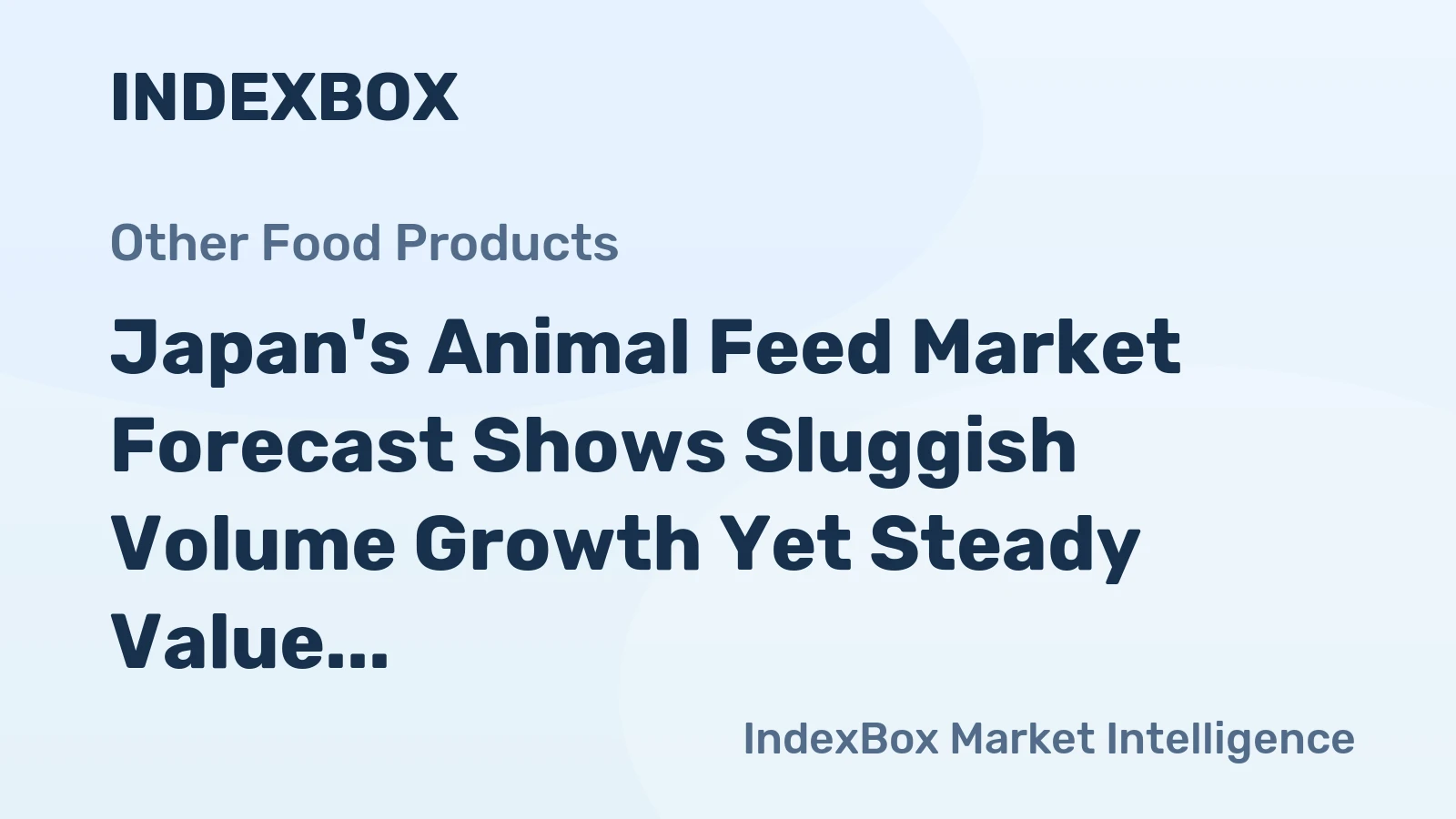 Japan's Animal Feed Market Forecast Shows Sluggish Volume Growth Yet Steady Value Increase Through 2035