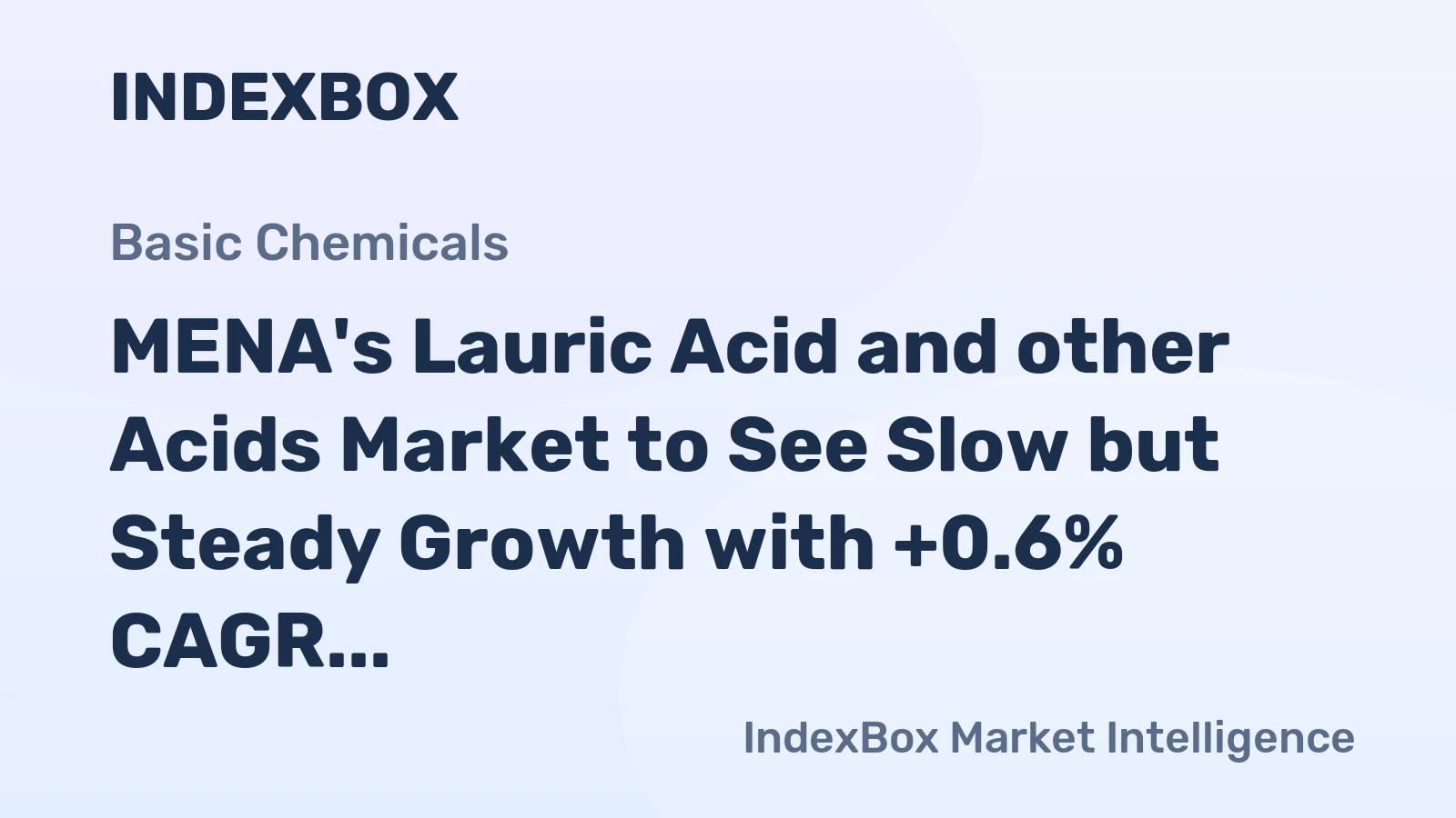 MENA's Lauric Acid and other Acids Market to See Slow but Steady Growth with +0.6% CAGR