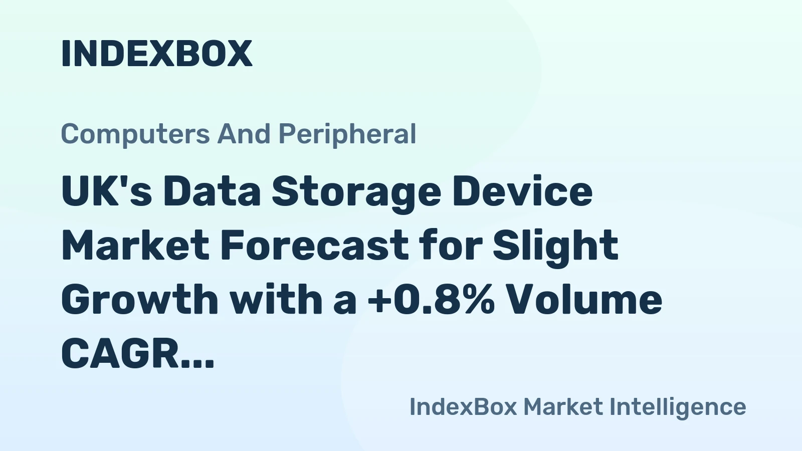 UK's Data Storage Device Market Forecast for Slight Growth with a +0.8% Volume CAGR Through 2035