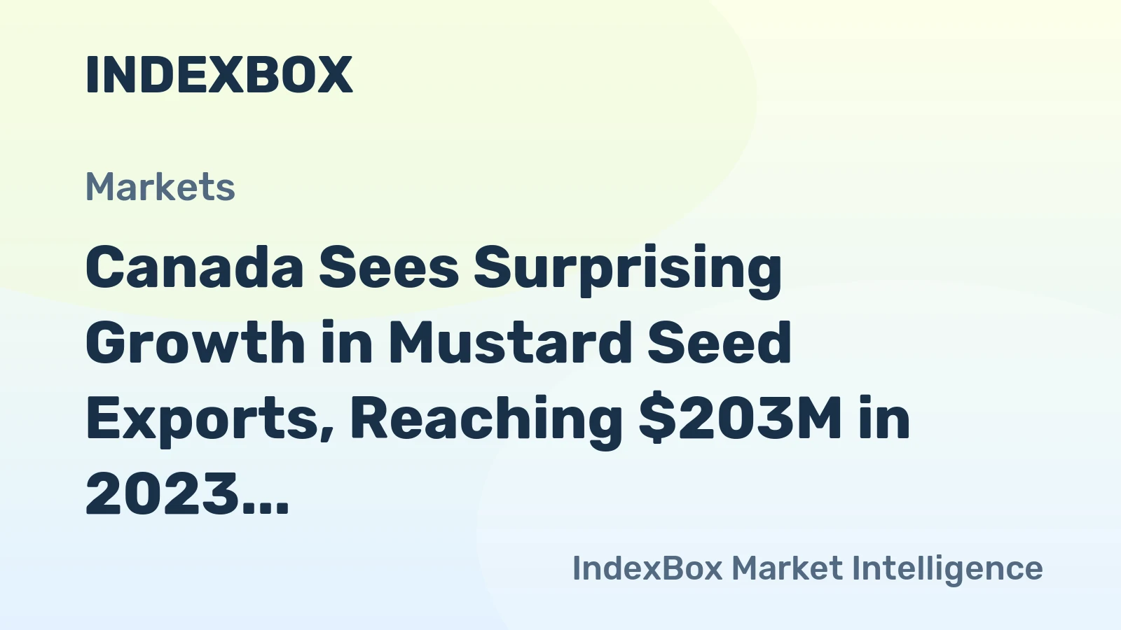 Canada Sees Surprising Growth in Mustard Seed Exports, Reaching $203M in 2023