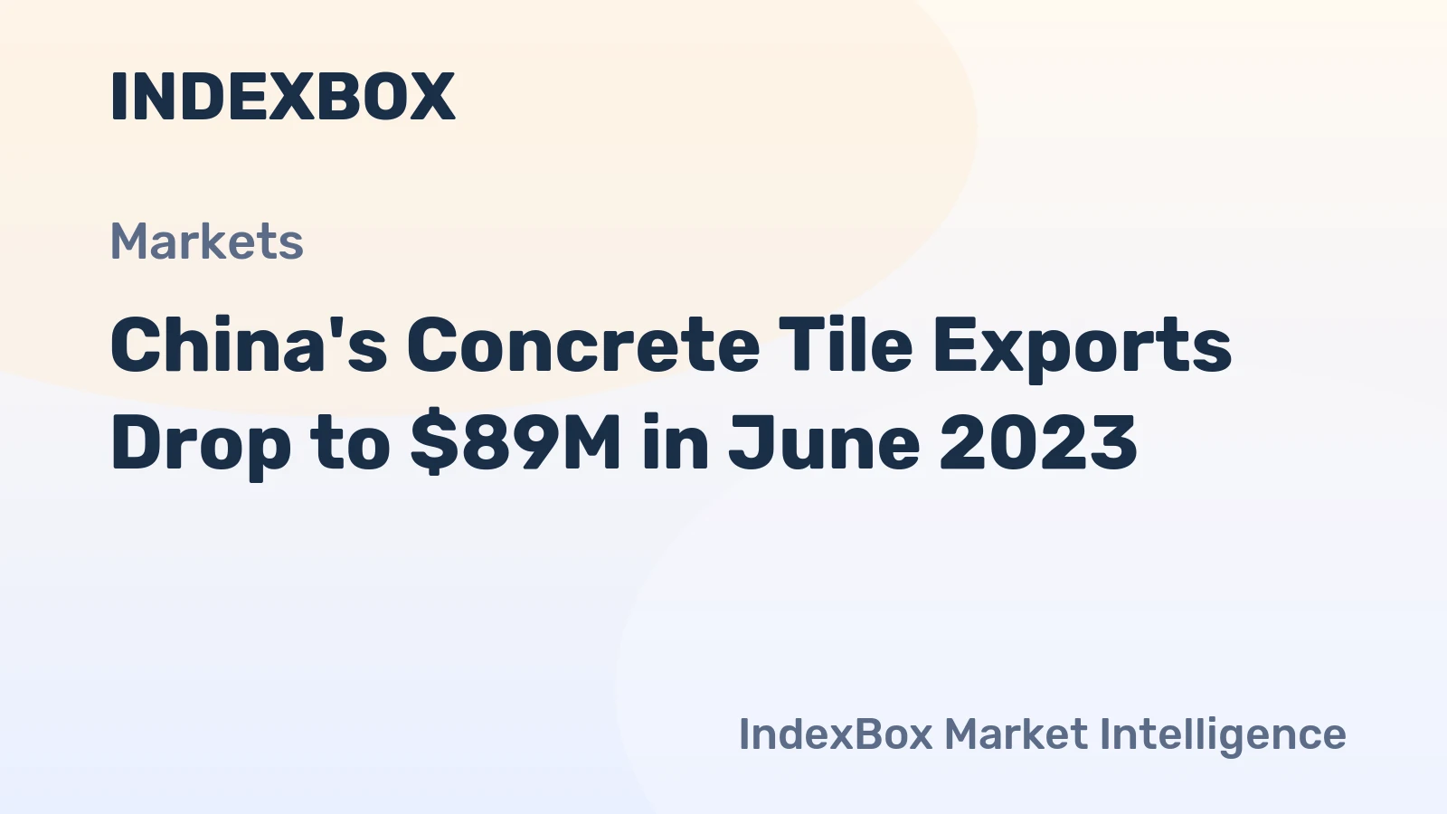 China's Concrete Tile Exports Drop to $89M in June 2023