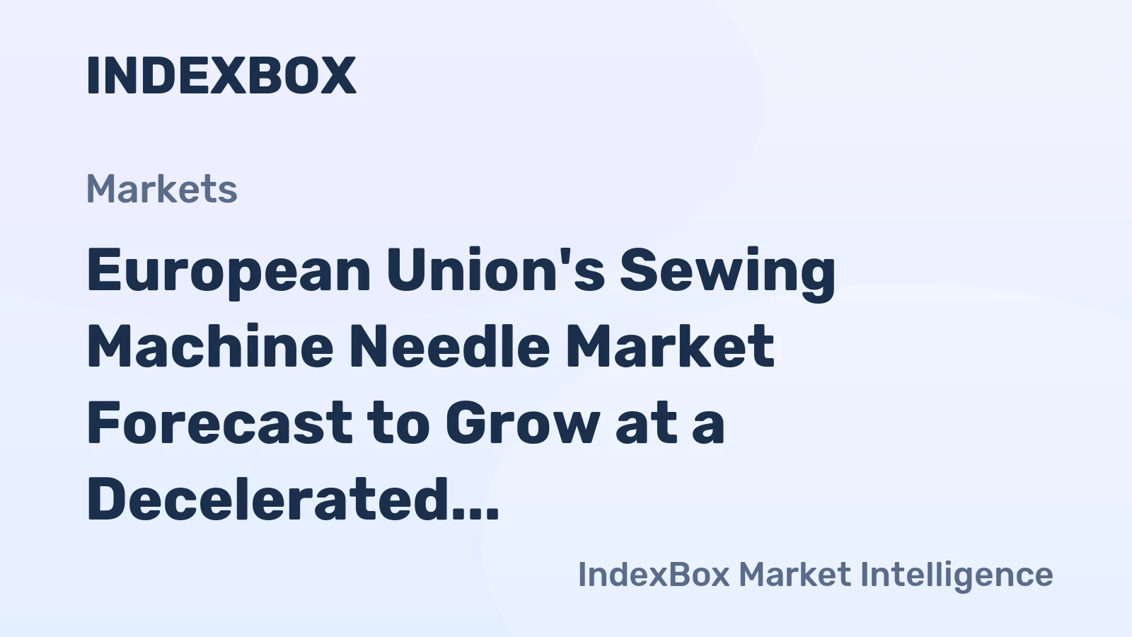 European Union's Sewing Machine Needle Market Forecast to Grow at a Decelerated 0.5% CAGR Through 2035
