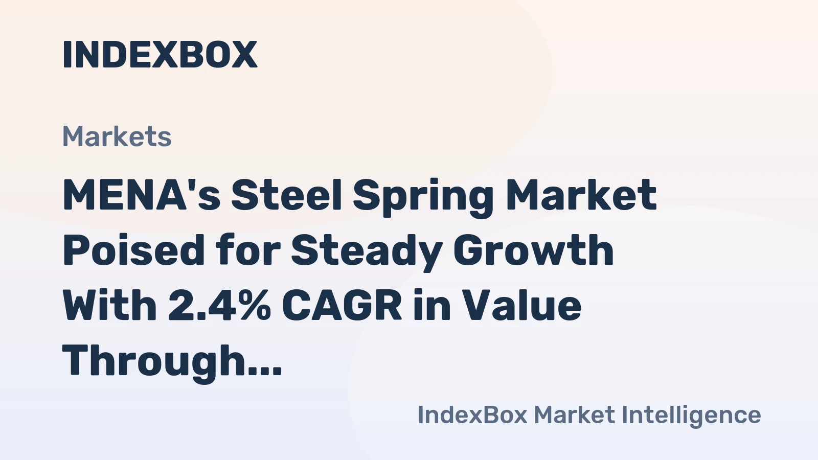 MENA's Steel Spring Market Poised for Steady Growth With 2.4% CAGR in Value Through 2035