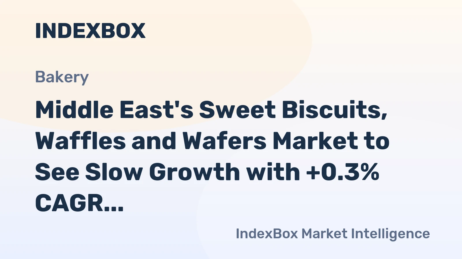 Middle East's Sweet Biscuits, Waffles and Wafers Market to See Slow Growth with +0.3% CAGR by 2035