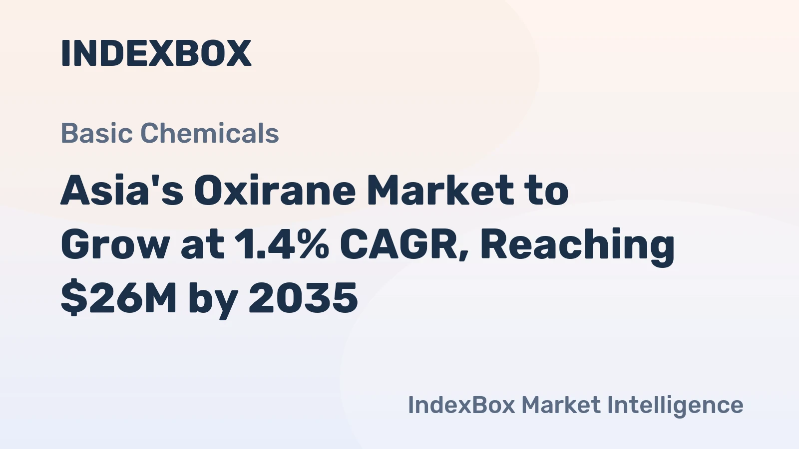 Asia's Oxirane Market to Grow at 1.4% CAGR, Reaching $26M by 2035
