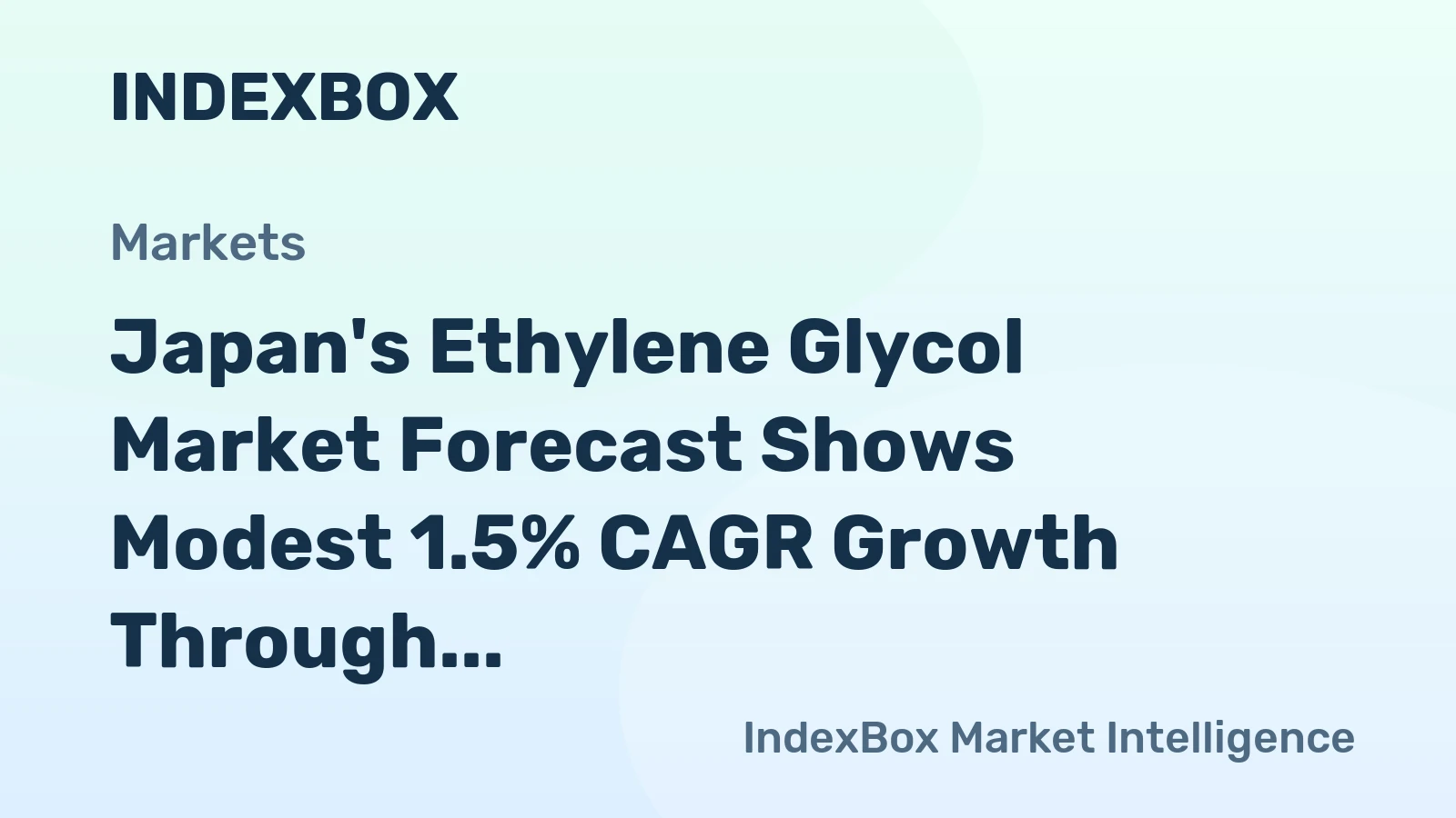 Japan's Ethylene Glycol Market Forecast Shows Modest 1.5% CAGR Growth Through 2035