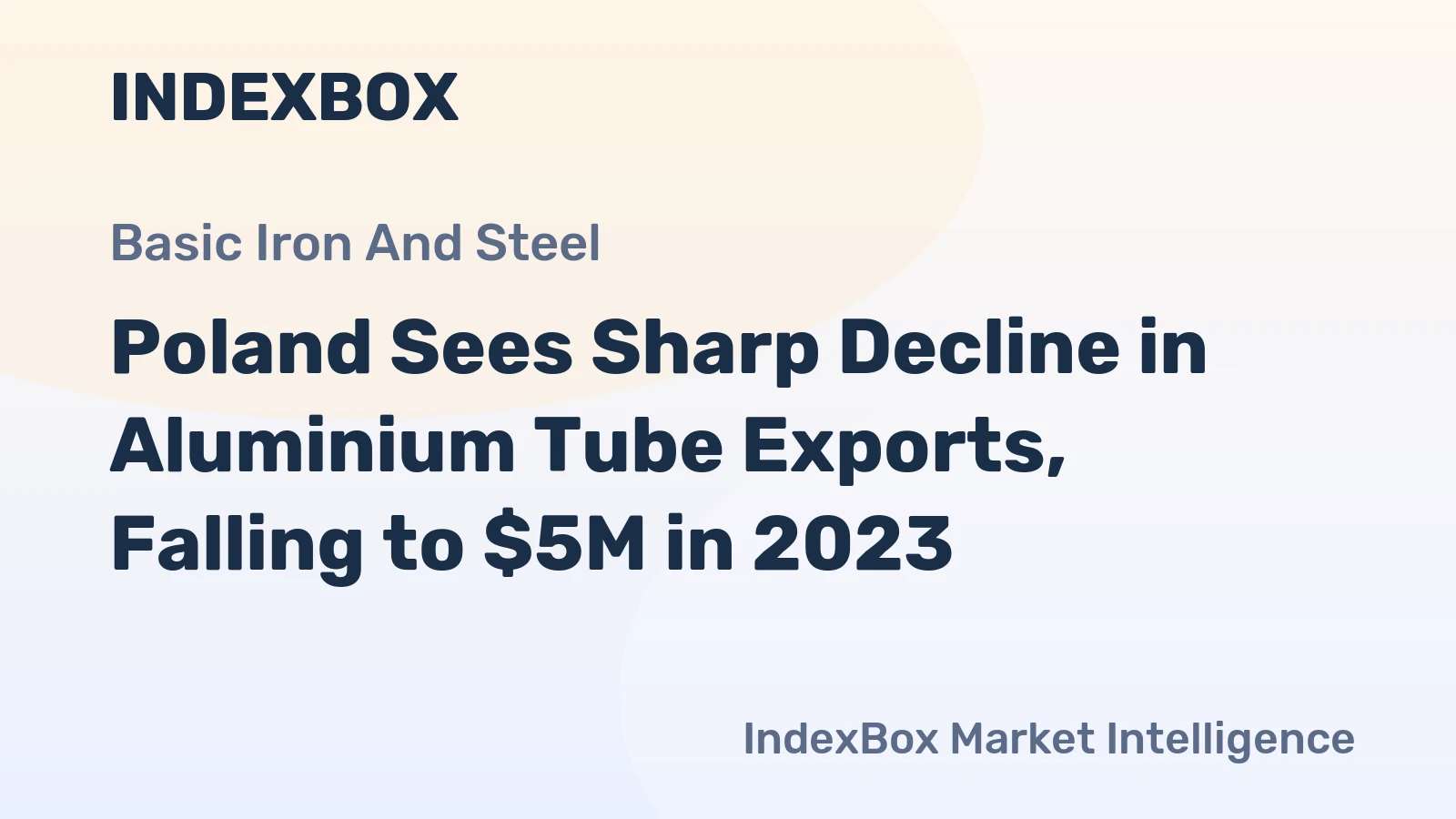 Poland Sees Sharp Decline in Aluminium Tube Exports, Falling to $5M in 2023