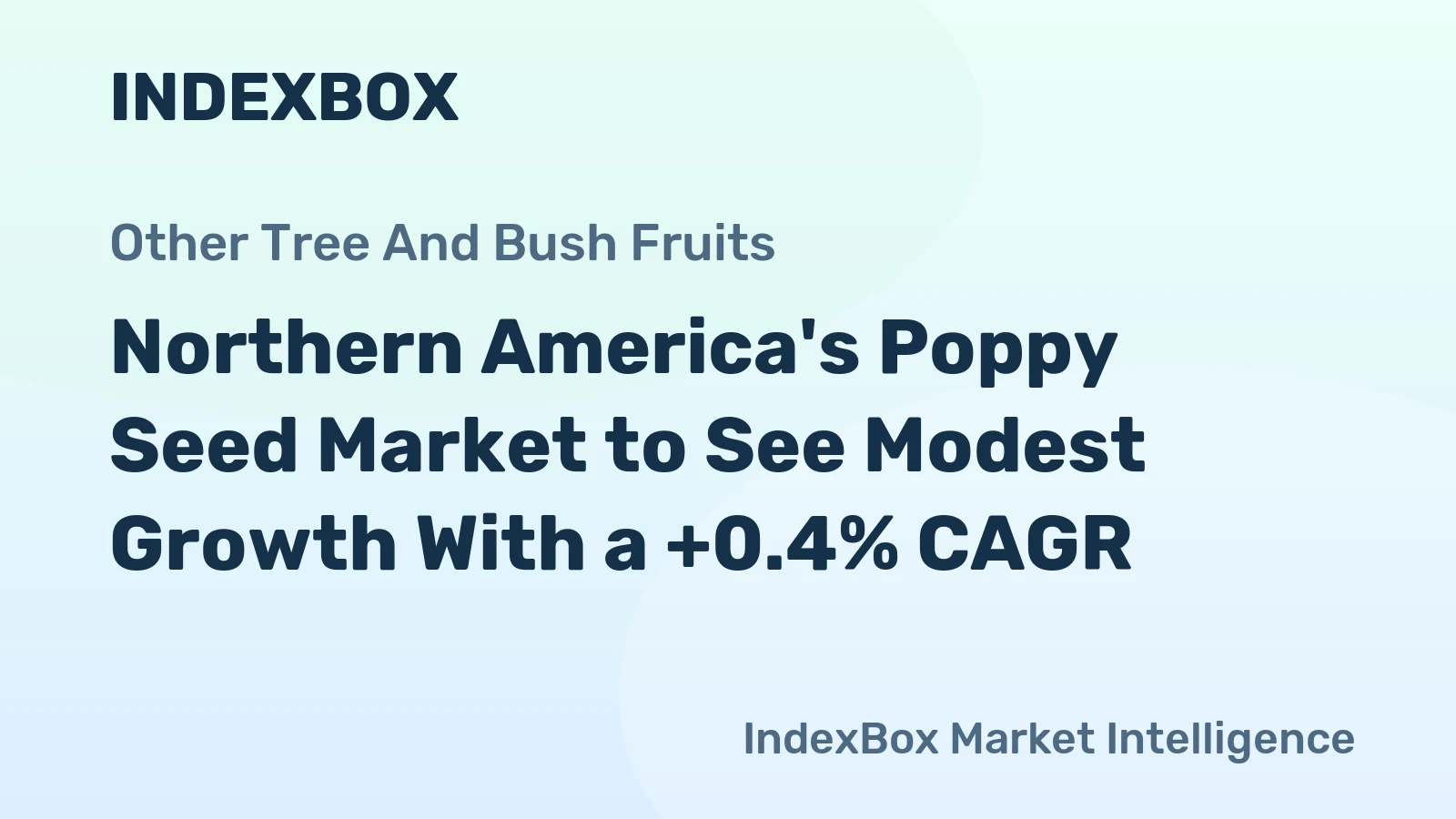 Northern America's Poppy Seed Market to See Modest Growth With a +0.4% CAGR
