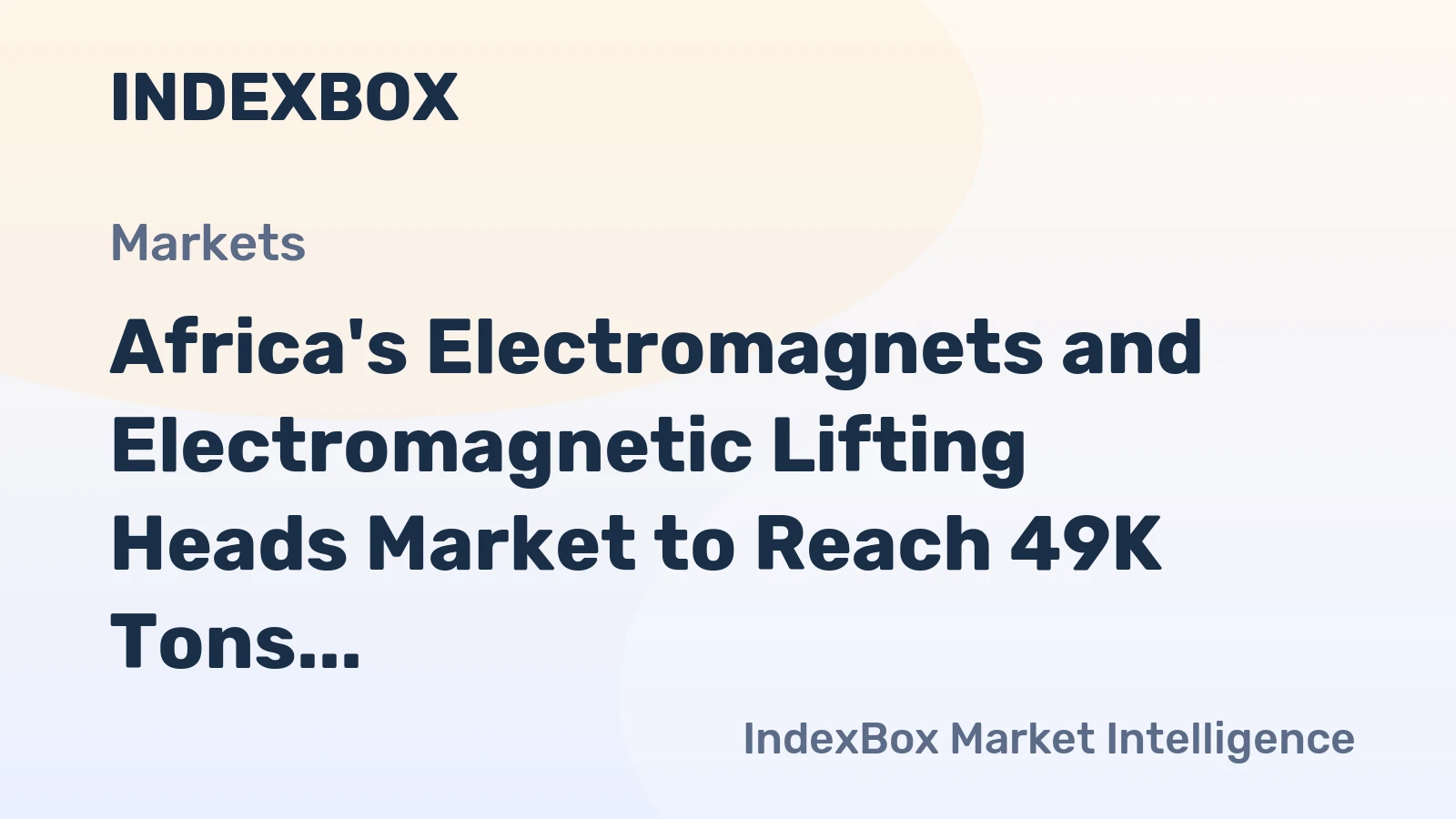 Africa's Electromagnets and Electromagnetic Lifting Heads Market to Reach 49K Tons and $934M Value by 2035